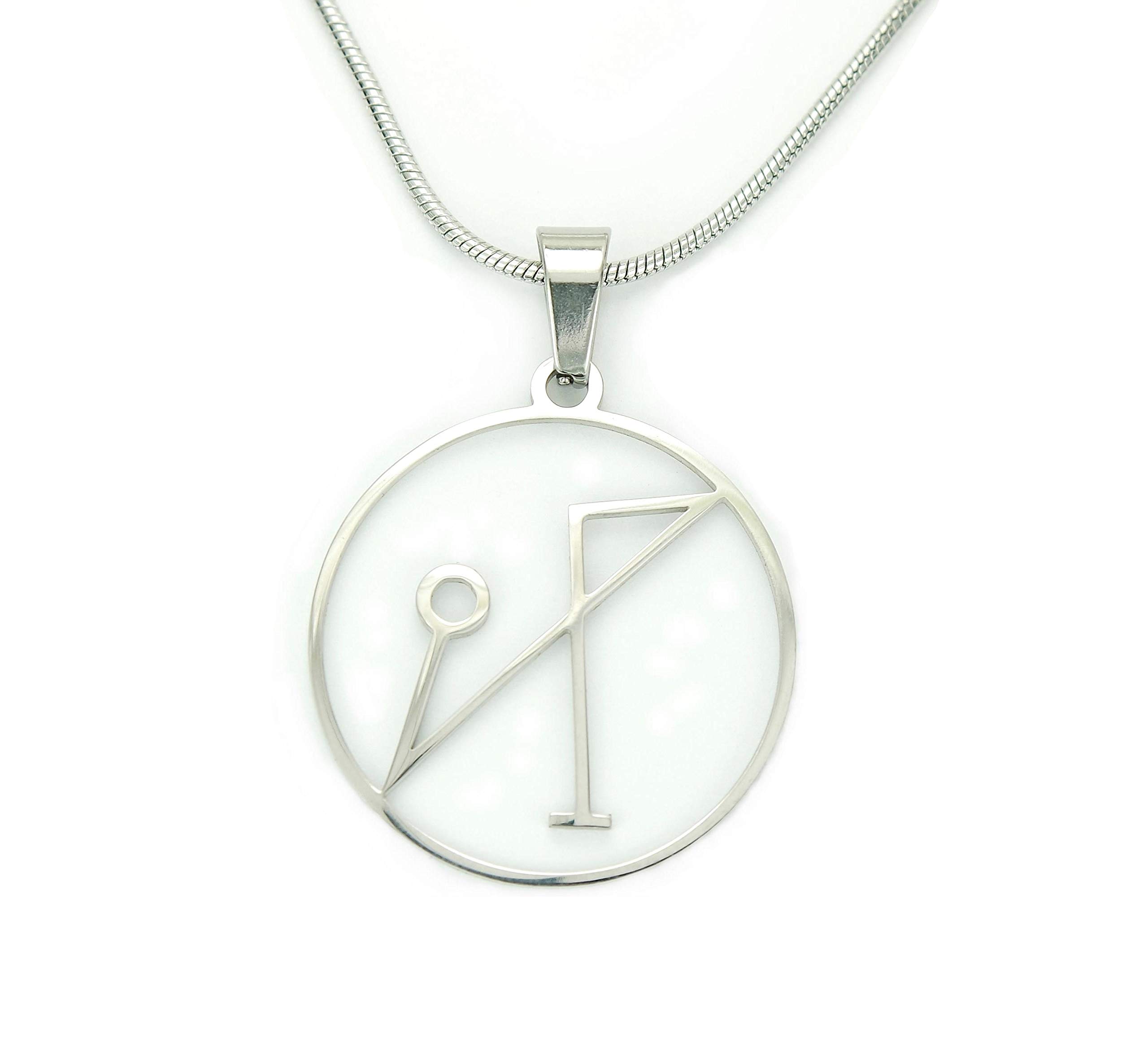 Ann Claridge Sigil of Archangel Michael Necklace, 20" Stainless Snake Chain with Powerful Saint Michael Sigil Charm Pendant