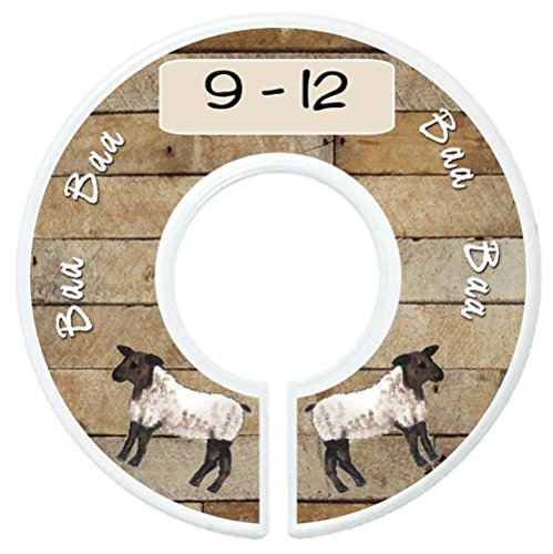 Mumsy Goose Baby Nursery Closet Dividers, Closet Organizers Baby Boy Barnyard