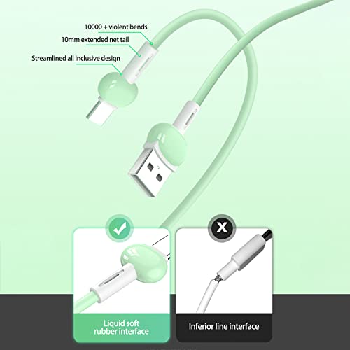 BGNTBUK Note 9 Plus New 2PC 1m 3A Silicone Data Cable Mobile Phone Color Fast Charging Line Liquid Soft Plastic Flash Charging Cable Cf-31 Case