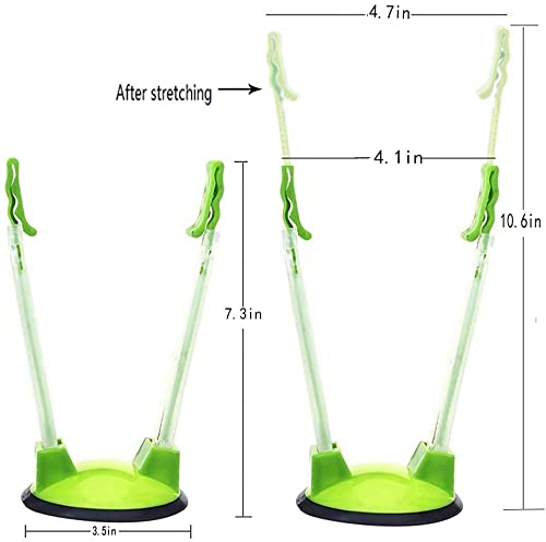OTURGC Baggy Sandwich Racks Holder,Food Storage Bags Clip-Ideal Plastic Kitchen Gadget, No Hassle Cooking Solutions(4 Pack), 4pcs, Green…