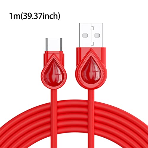 BGNTBUK Phone Charging Cables 2PCS 1m 3A Silicone Data Cable Mobile Phone Color Fast Charging Line Liquid Soft Plastic Flash Charging Cable C Charging Cable for Laptop