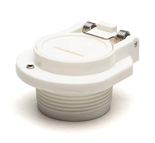 ATIE W400BWHP, GW9530 White Free Rotation Pool Vacuum Vac Lock Safety Wall Fitting Replacement for Zodiac, Hayward, Pentair Suction Pool Cleaners (2 Pack)