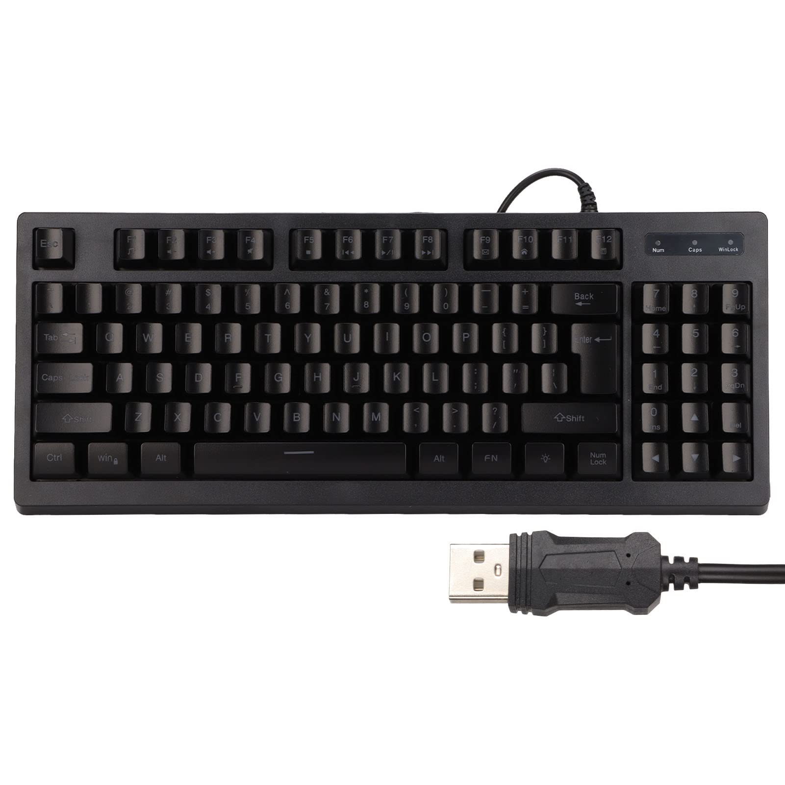 Acogedor ed Colorful RGB Backlight Mechanical Gaming Keyboard for Computer PC, Suspended High and LoMechanical Illuminated Keyboard, 89 Keys USB Wirw Keycaps