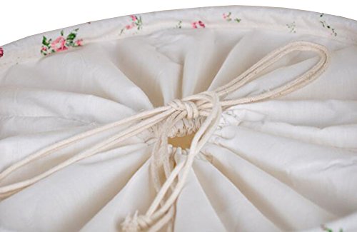 Hflove Large Thick Folding Laundry Basket Waterproof Cotton Storage Basket Floral Laundry Basket