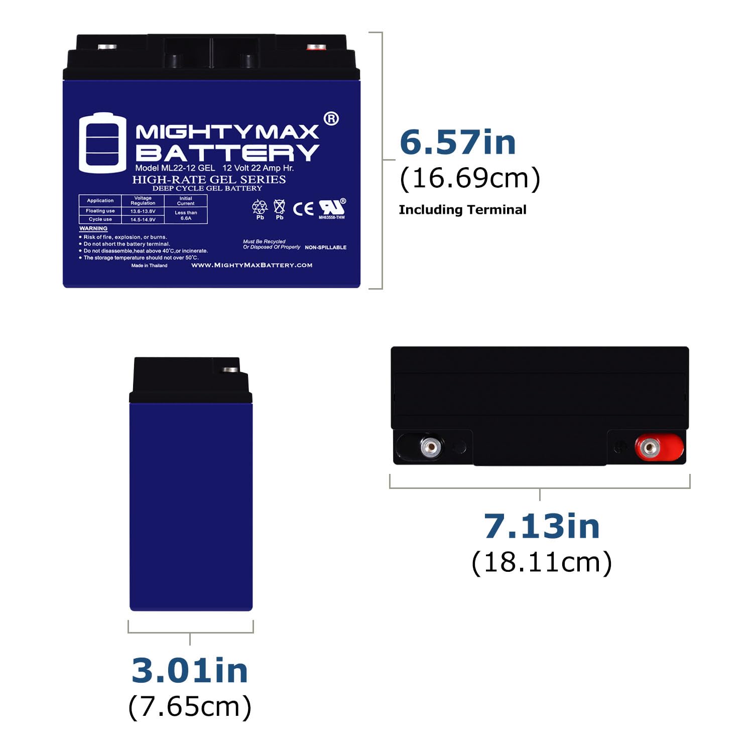 Mighty Max Battery 12V 22AH Gel Battery Replacement for Sunnyway SW12200