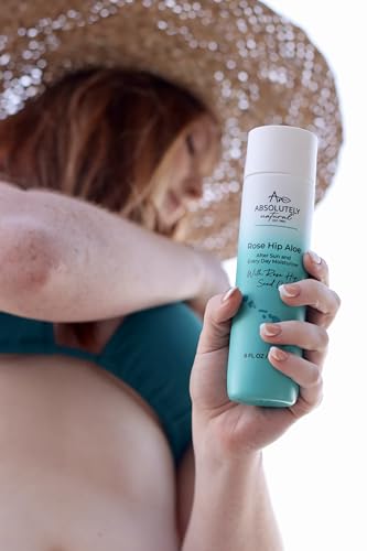 Absolutely Natural After Sun Lotion & Moisturizer with Aloe Vera, Rose Hip Oils, & Vitamin E | Helps Prevent Anti-Aging & Sunburn Relief - 8 Fl Oz