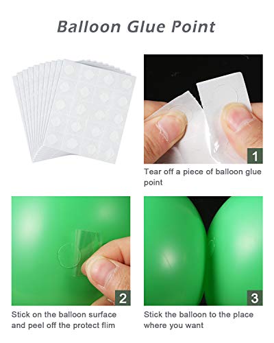 Aoibrloy 11 Holes Plastic Balloon Sizer Box Cube, Balloon Size Measurement with 200Pcs Balloon Glue Point for Balloon Decorations, Balloon Arches and Balloon Columns