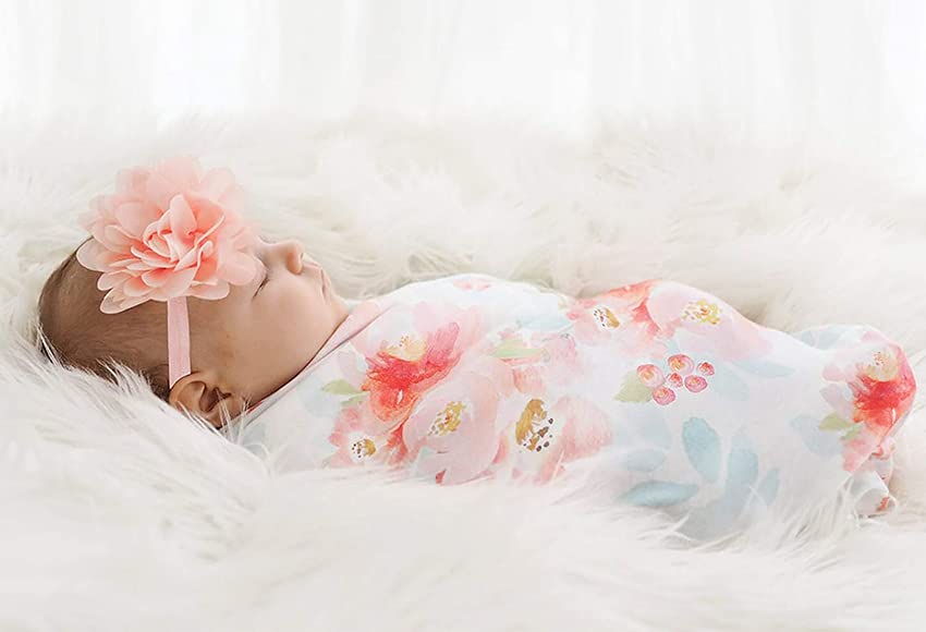 Muratomedo Newborn Baby Blanket Baby Receive Blanket Swaddling Blanket Printed Baby Swaddle Receive Blanket
