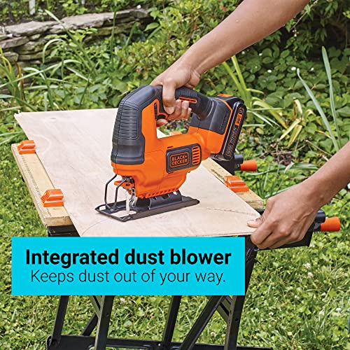BLACK+DECKER 20V MAX* POWERCONNECT Cordless Jig Saw (Tool Only) (BDCJS20B)