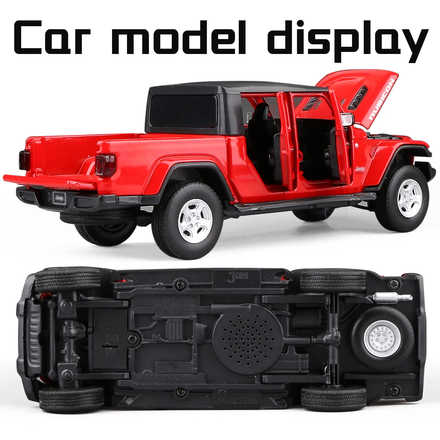 JACKIEKIM 1:32 Alloy Pull Back Car Diecast Model Truck for gladiatar,Collection, Mini Simulation Vehicles Toys for Kids,Boyfriend,Young Peoples Gift(RED)