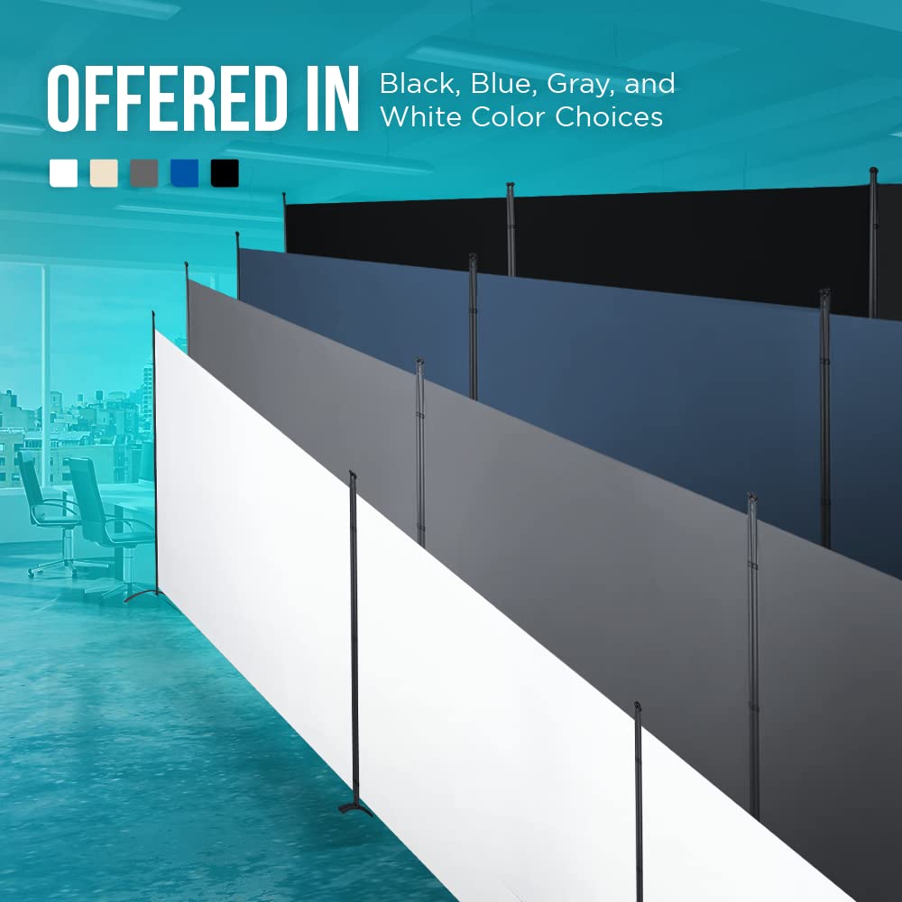 Steel-AID Triple-Panel Privacy Room Divider โ Folding Partition Privacy Screen for Office, Classroom, Dorm Room, Kids Room, Studio, Conference - 216" x 72" - Easy to Assemble, Freestanding & Foldable