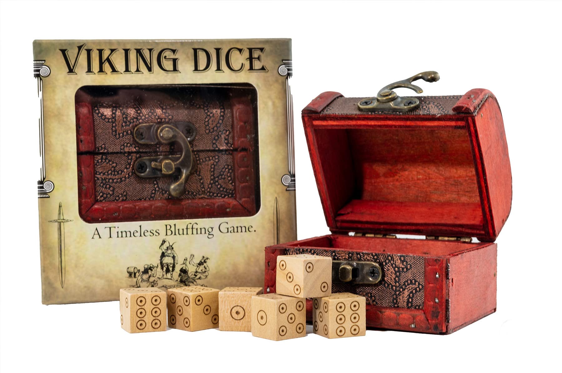 Ancient Toys Viking Dice from A Fast-paced Bluffing Game Similar to Liar’s Dice, Mia, Dudo and Perudo. Great Party Game That is Fun and Easy to Learn!…