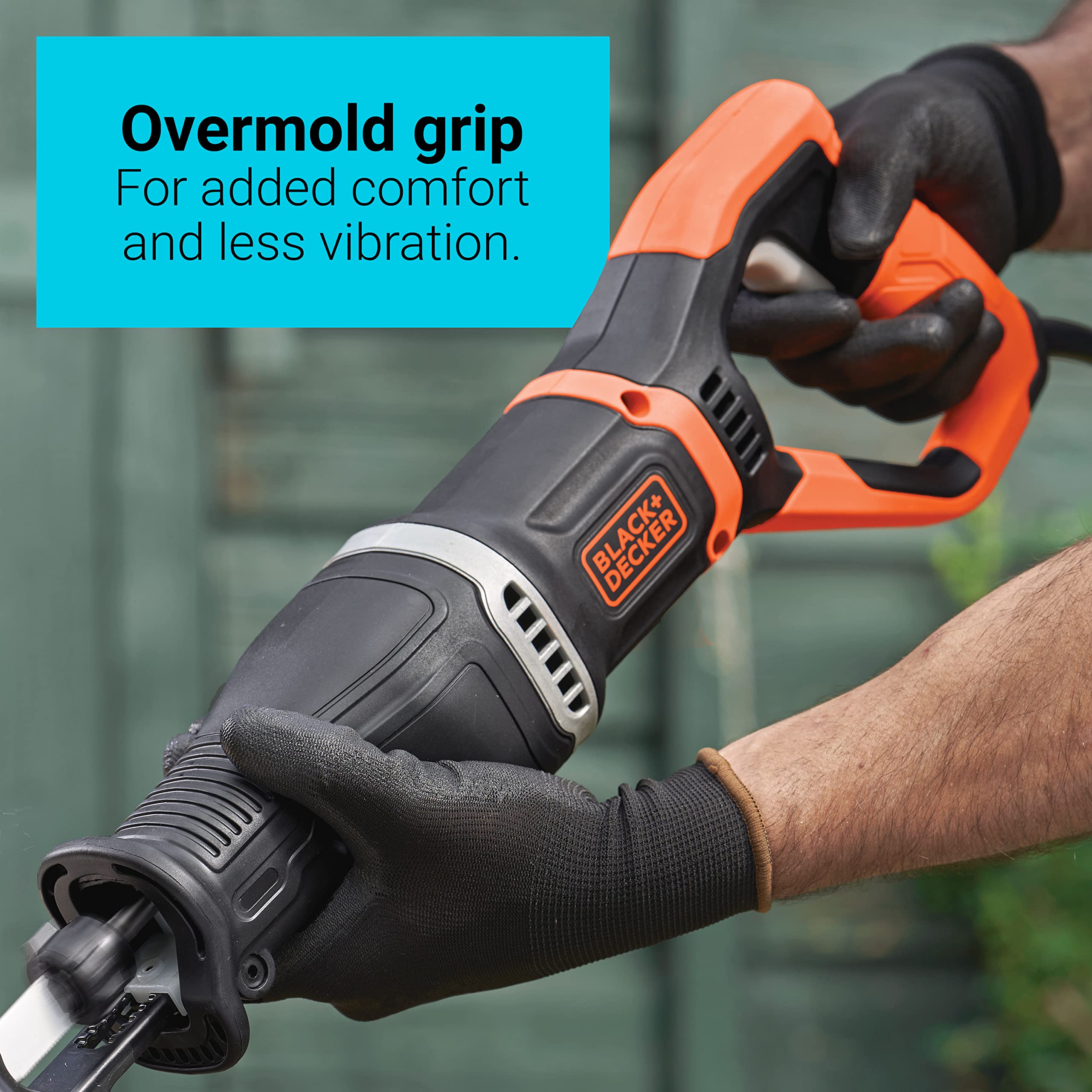 BLACK+DECKER 7 Amp Electric Reciprocating Saw with Removable Branch Holder (BES301K)