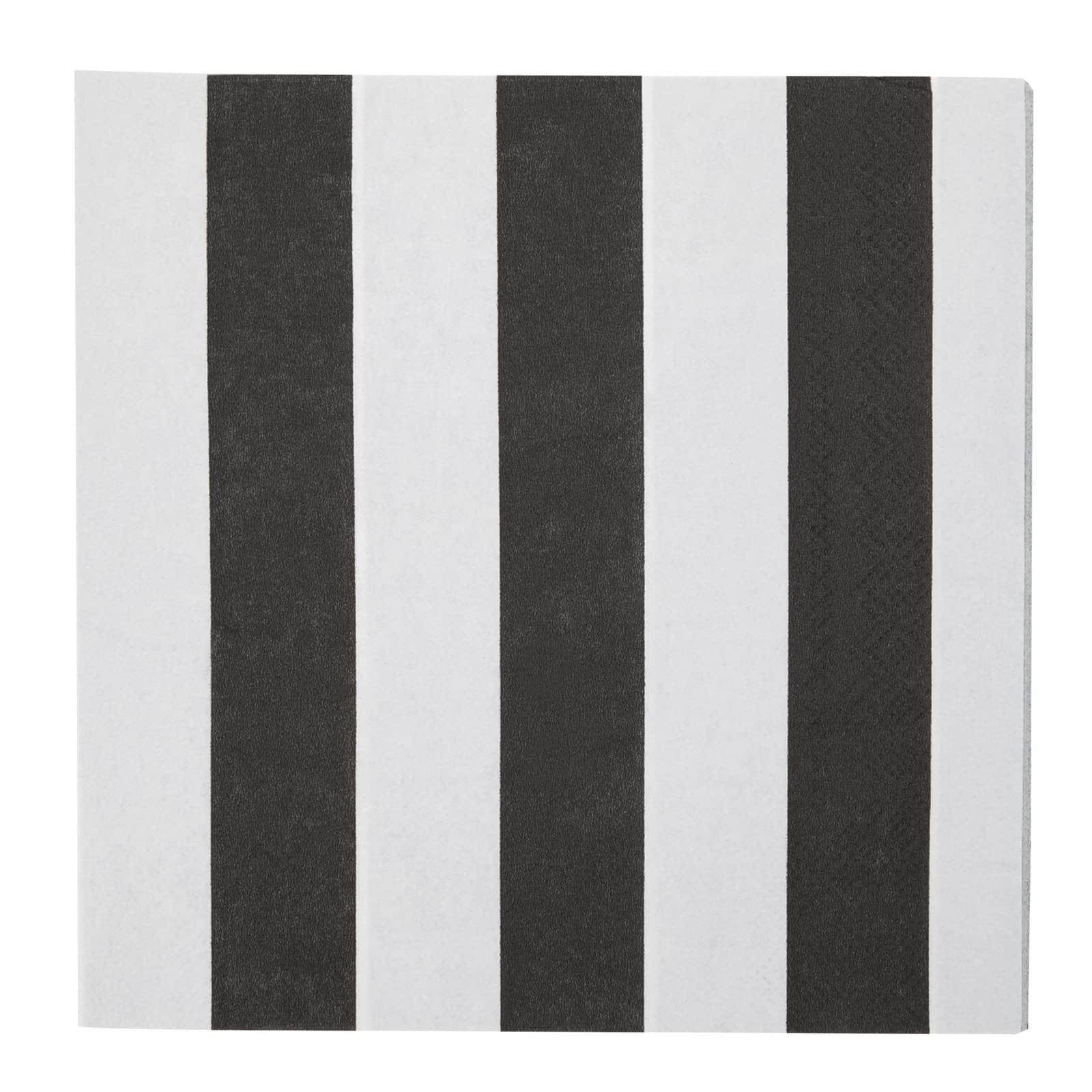 BLUE PANDA 144 Piece Black and White Party Decorations - Serves 24 Striped Party Supplies with Plates, Napkins, Cups and Cutlery for Birthday, Graduation