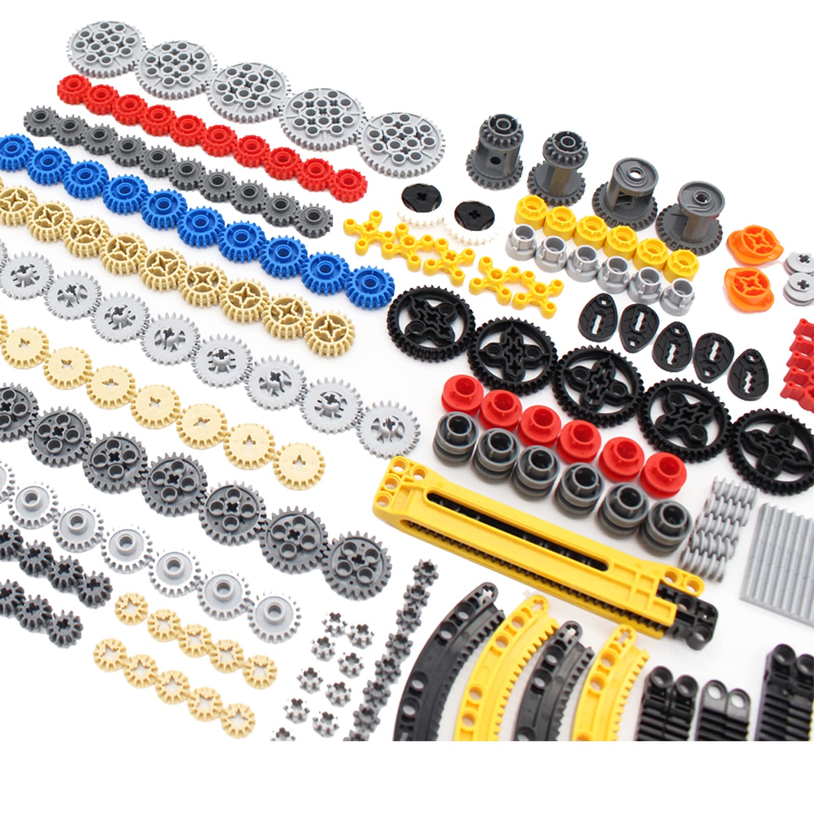 KonHaovF 213PCS Differential Gear Box Set for Technic Series Parts Compatible with Lego Technic Parts, DIY Gears Assortment Pack(Liftarm, Pins, Axles, Connectors) for Technic Building Blocks Set