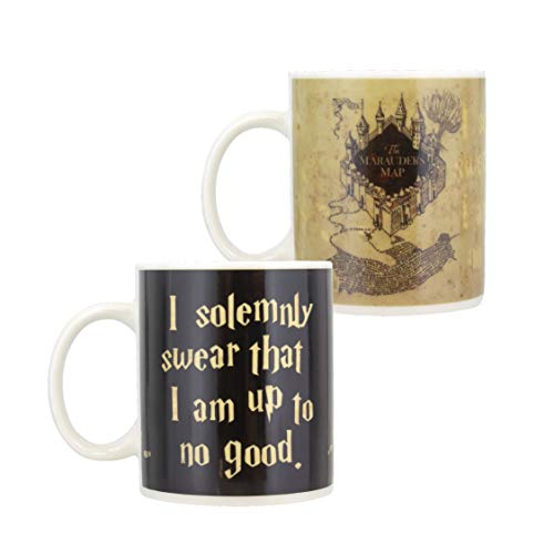 Paladone Marauders Map Heat Changing Mug - Harry Potter Heat Sensitive Color Change Mug