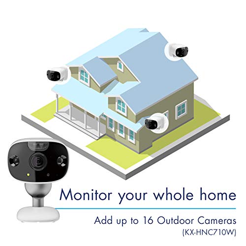 Panasonic HomeHawk Outdoor Wireless Smart Home Security Camera, Wide Angle View, Color Night Vision, 2-Way Talk, Works with Alexa & Google Assistant, 2 Camera Kit (KX-HN7002W)