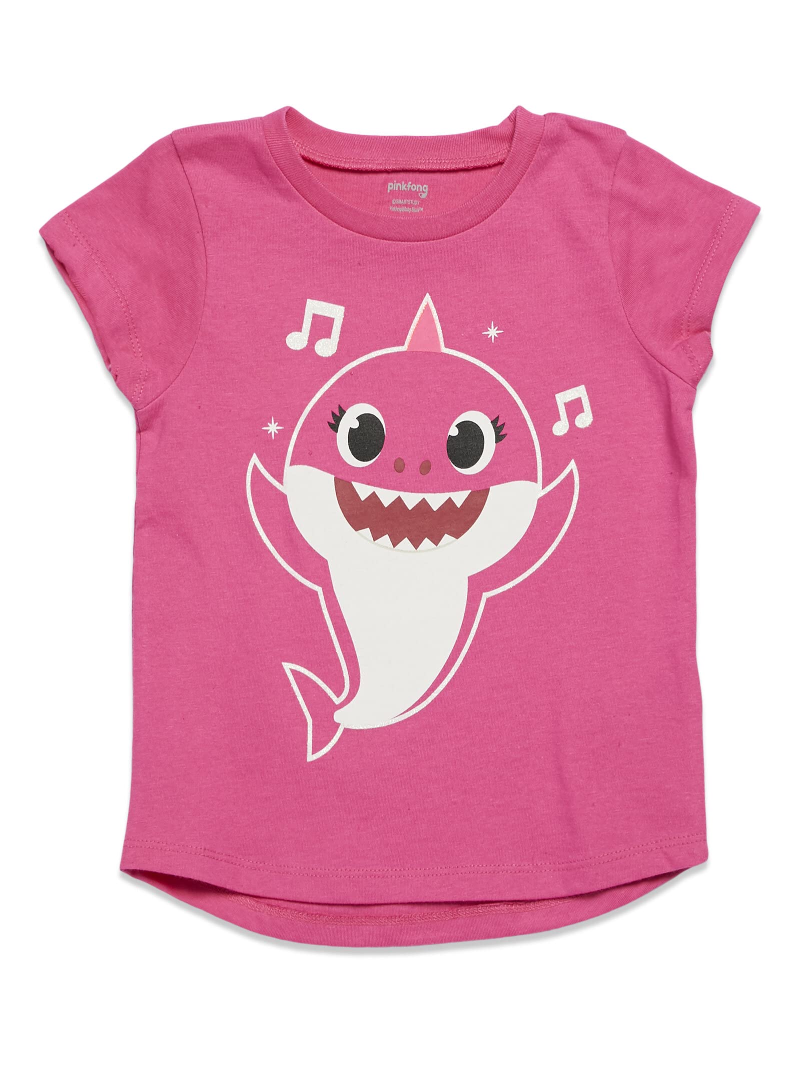 Pinkfong Baby Shark Toddler Girls 3 Pack T-Shirts Pink/Yellow/Blue 3T