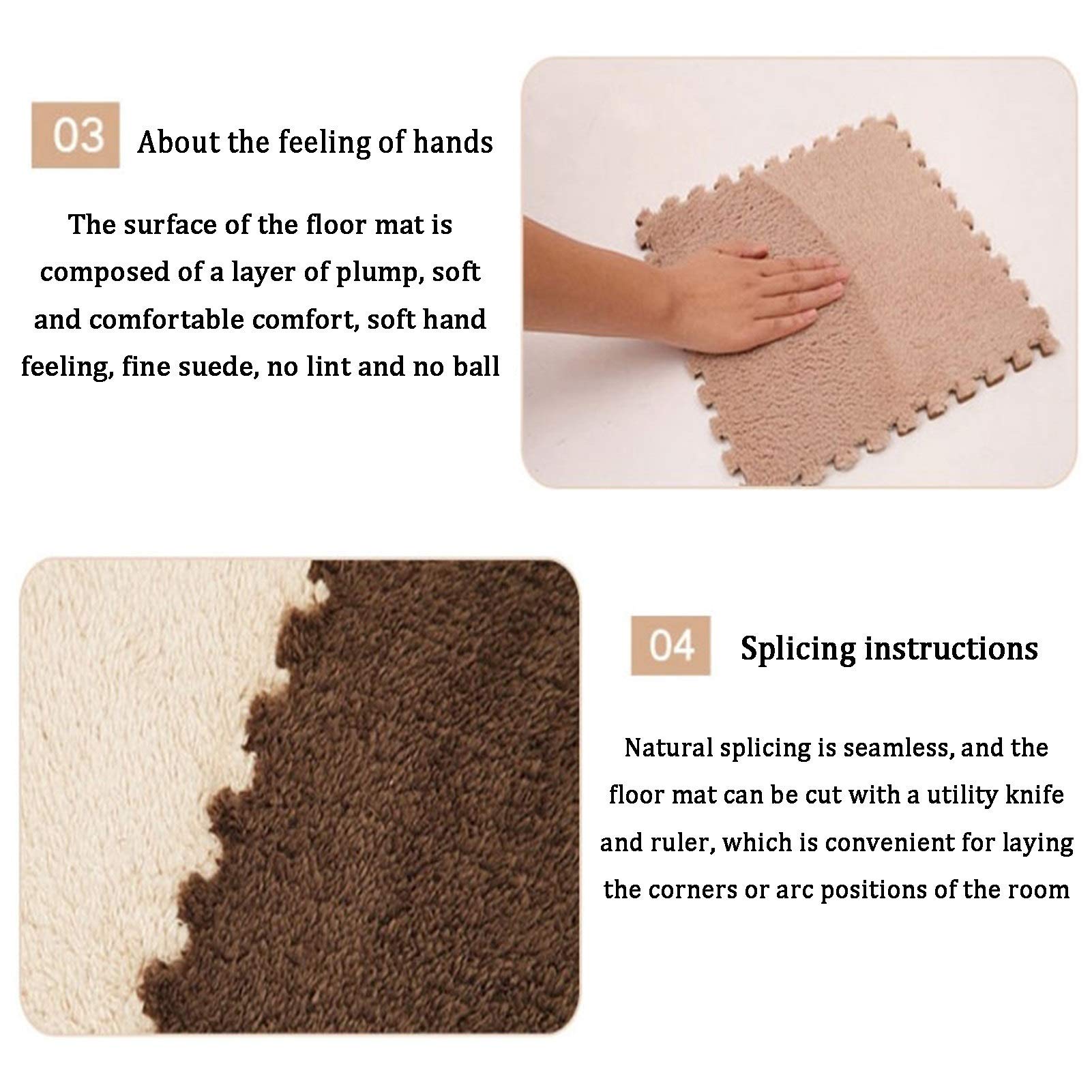 ALGFree Foam Play Mat Child Bedroom Jigsaw Puzzle Splice Crawl Interlocking Floors Tiles Carpet Kindergarten Playground,Foam Play Mat, Freely Combinable (Color : A, Size : 30x30x1cm-10pcs)