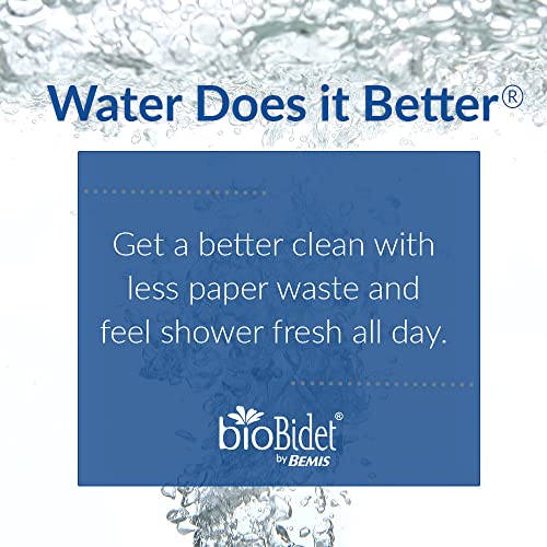Bio Bidet by Bemis 500EC Toilet Seat with Perfect Fit, Fresh Water Spray, Non-Electric, Easy to Install Bidet, ROUND, Ice Grey