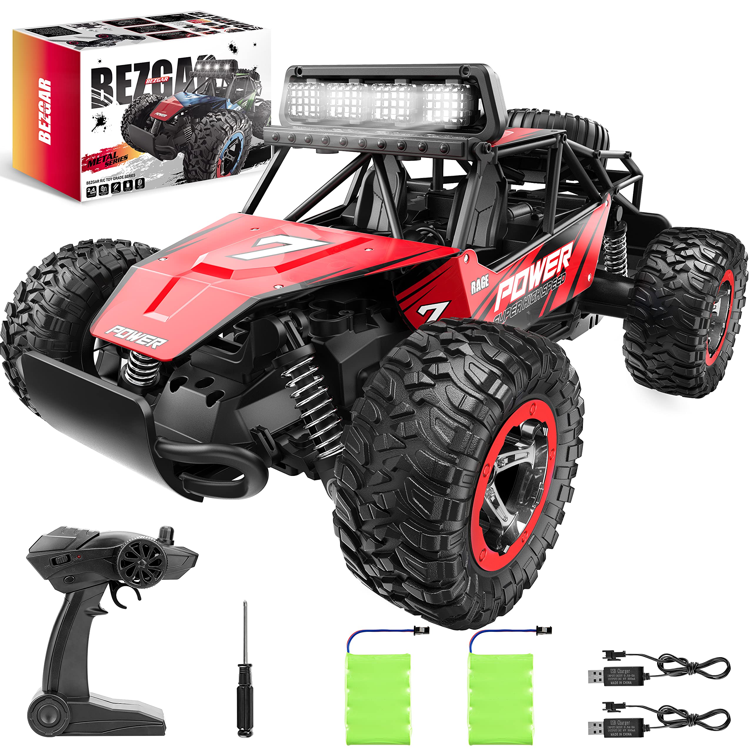 BEZGAR Spare Parts Accessories 6V, 800mAh Nickel-Cadmium Battery (1) + USB Charger (1) 17/18 (TB141/TB142) Toy Grade 1:14 Scale Remote Control Car