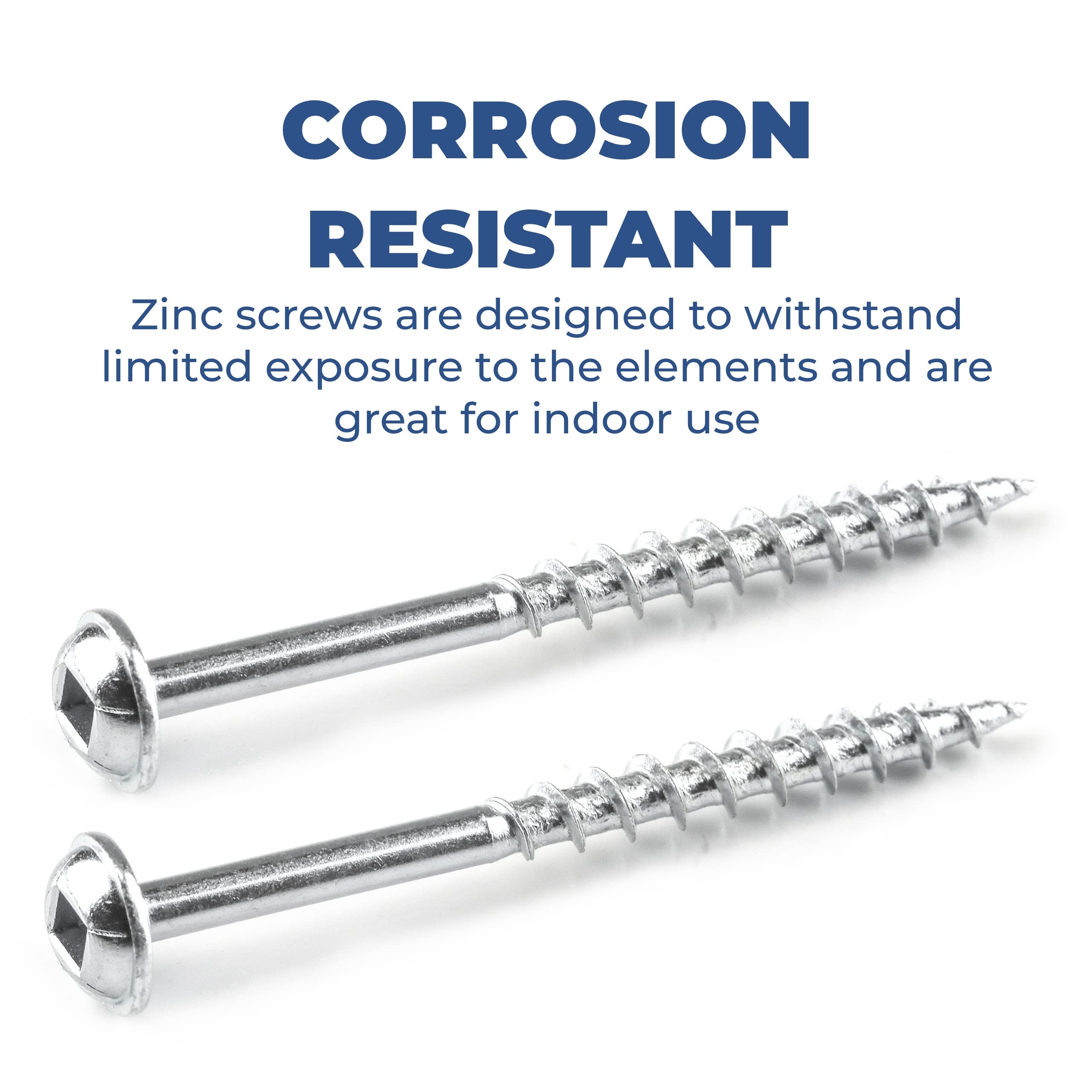 Kreg SML-C2-250 Zinc Pocket-Hole Screws, 2 Inch, #8 Coarse Thread, Maxi-Loc Head (250 Count)