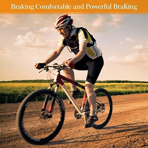 BBTO 16 Pairs Bike Brake Pads Disc Brake Pads with Installation Tools Bicycle Brake Pads for Ebike Mountain Bike (Resin Semi Metallic)