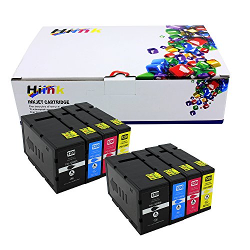 HIINK Compatible Ink Cartridges For Canon PGI-1200 PGI-1200XL use with MAXIFY MB2020 MB2320 MB2120 MB2720(Black, Cyan, Magenta, Yellow, 8-Pack)