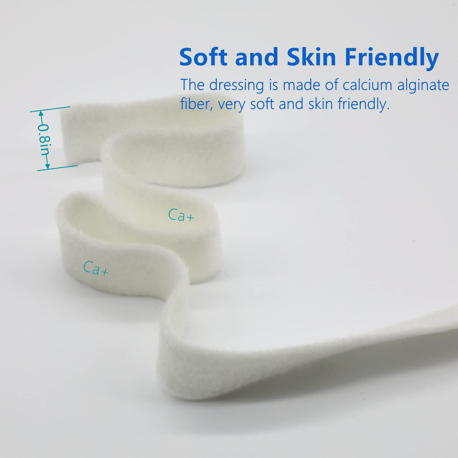 Algitocare Calcium Alginate Wound Dressing 2"x2" with 0.8"x12"