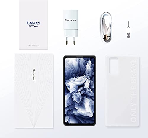 Blackview Unlocked Cell Phone, A100 Android Phone 6.67" FHD+ Punch Hole Screen, 4G Global Bands Dual Sim Unlocked Phones 6GB+128GB ROM/TF 512GB, Octa Core Processor Smartphone 12+8MP, 2.4/5G-WiFi NFC