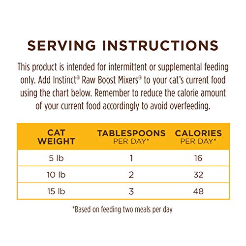 Instinct Raw Boost Mixers Freeze Dried Raw Cat Food Topper, Grain Free Cat Food Topper 6 Ounce (Pack of 1)