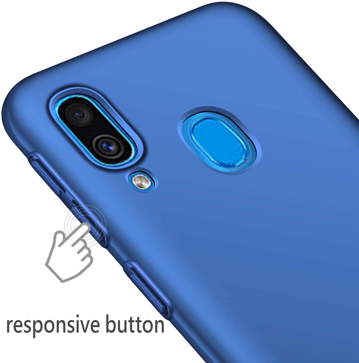 Ahonest Case for Samsung A40 Slim Protective Samsung Galaxy A40 Phone Case [Protect from ShockScratchSlipMarks] [Ultra Thin] [Matte Finish] Durable PC Hard Cover for Samsung Galaxy A40 (Blue)