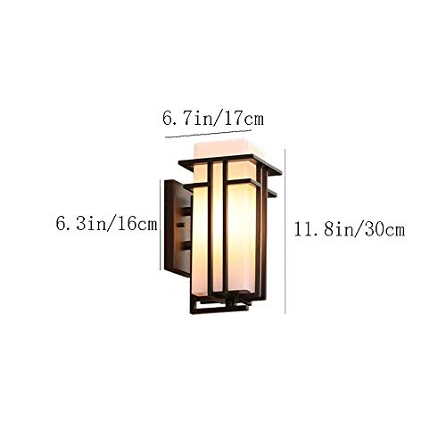 PEHUB Retro Edison light Industrial Wall Light Front Porch Dusk Lighting Fixture Artificial Wall Lamp with Clear Glass Rainproof Outdoor Villa External Decoration Wall Sconce Embedded Exterior Light F