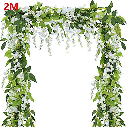 You's Auto Artificial Flowers, Bouquet Decor Realistic Flower,Bridal Wedding Bouquet for Wedding Home Birthday Party Arrangment Garden Decoration (White)