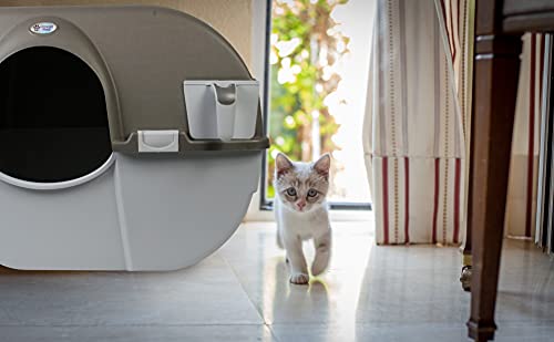 Omega Paw NRA15 Self Cleaning Litter Box Regular Size,Grey