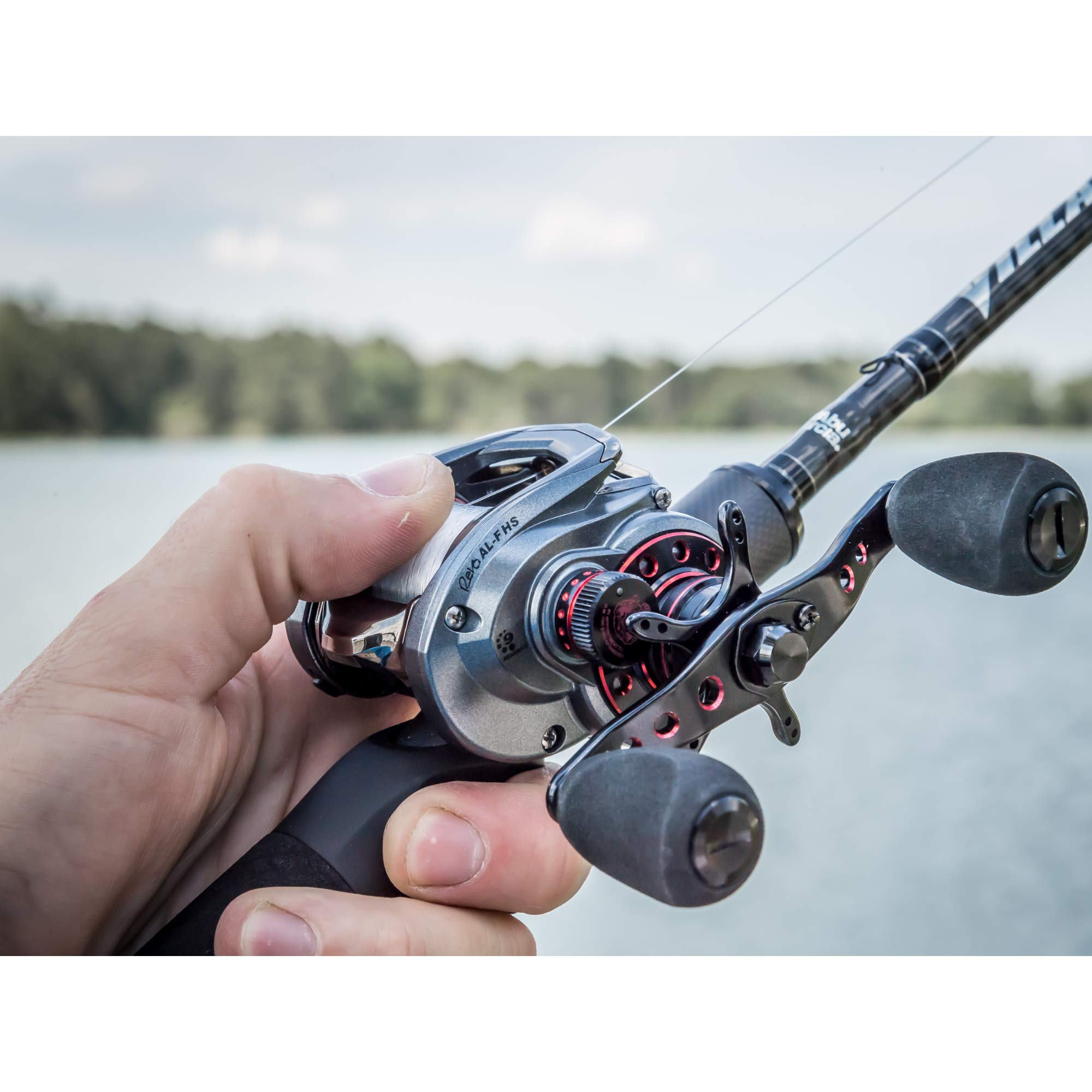 Abu Garcia, Revo AL-F Low Profile Casting Reel, 6.4:1 Gear Ratio, 9 Bearings, 25" Retrieve Rate, 17 lb Max Drag, Right Hand