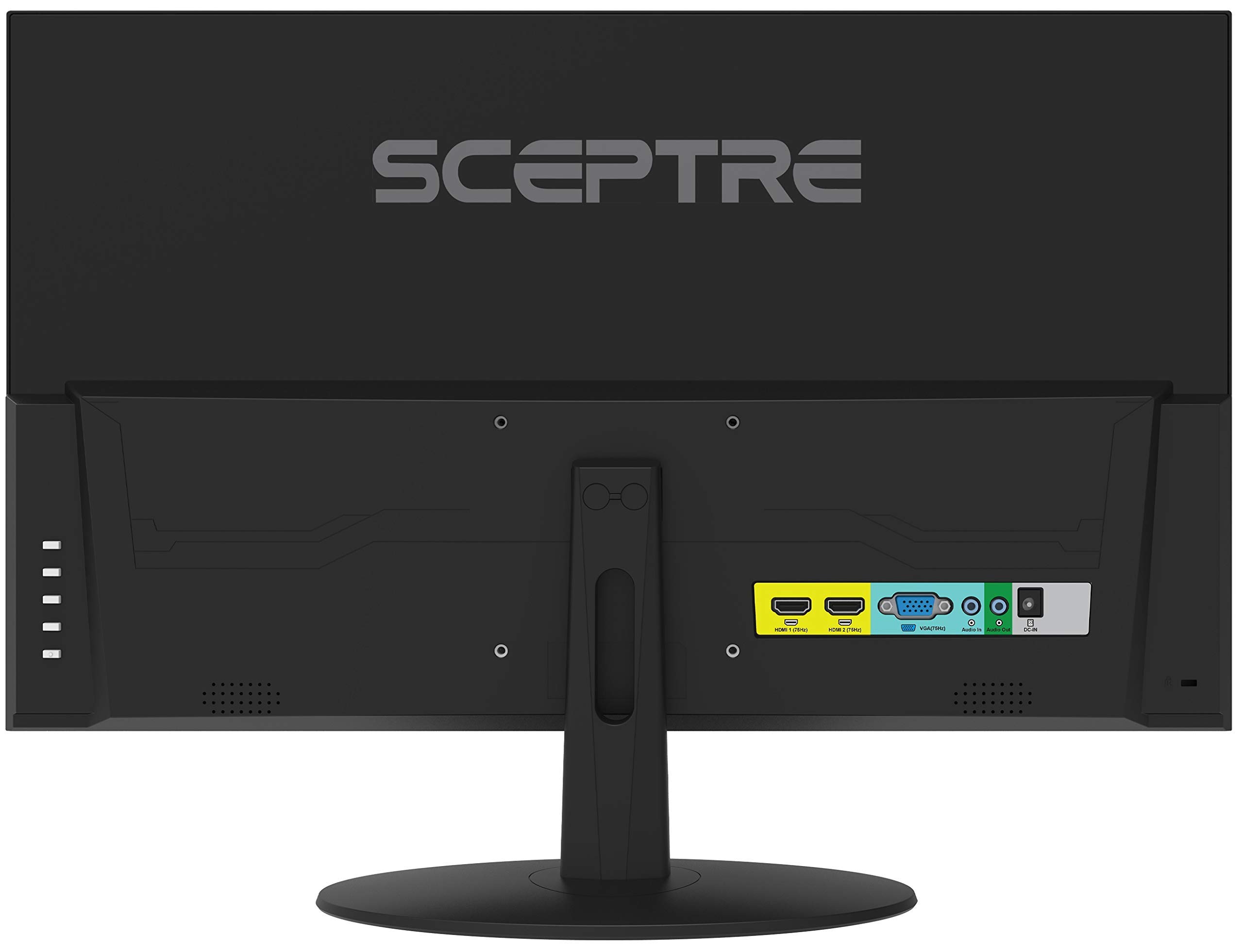Sceptre E248W-19203R 24" Ultra Thin 75Hz 1080p LED Monitor 2x HDMI VGA Build-in Speakers, Machine Black (Wide Viewing Angle 178˚ (Horizontal) / 178˚ (Vertical) (Renewed)