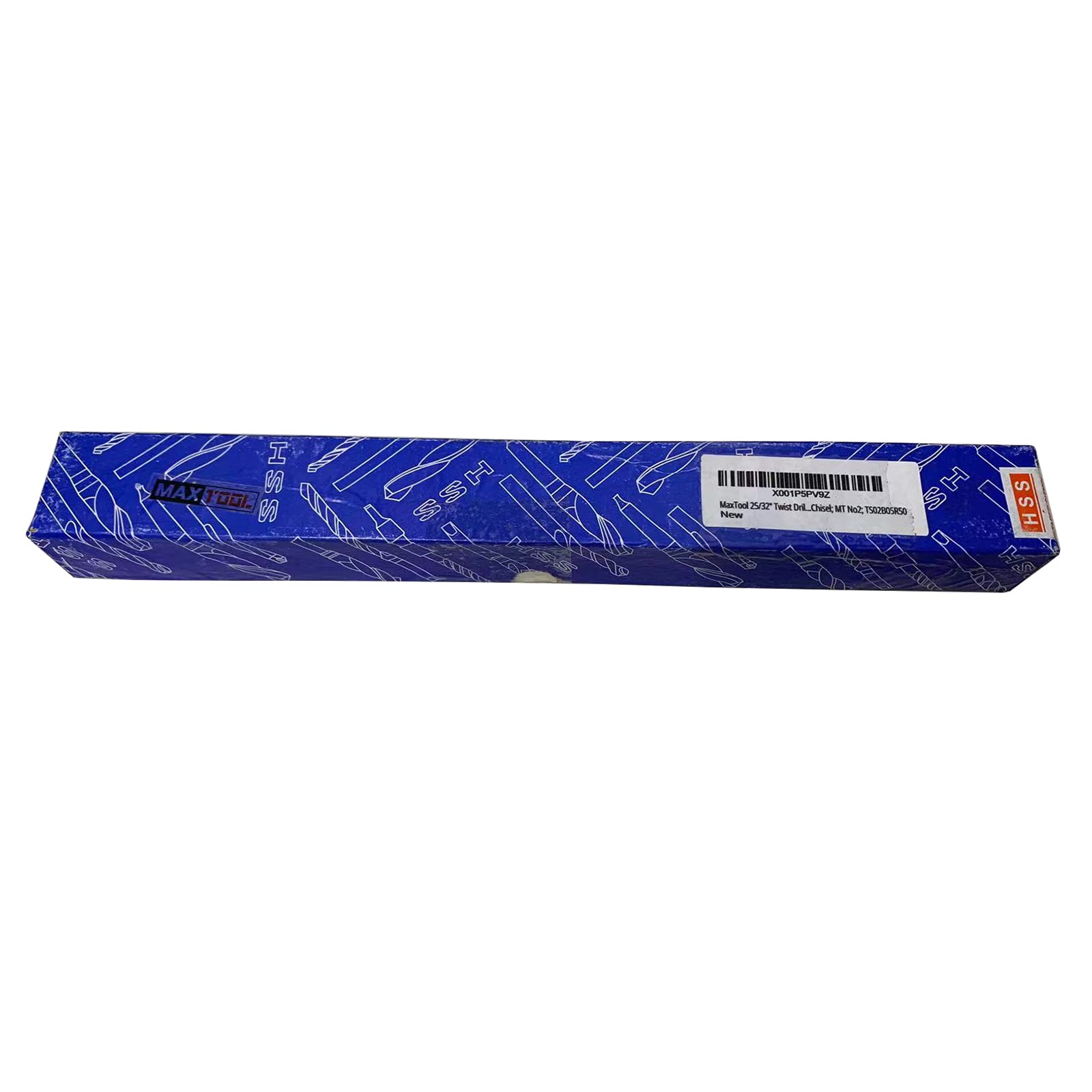 MAXTOOL 25/32" Twist Drill Bits with Morse Taper Shank HSS M2 Taper Shank Drill Bits Black Oxide MT No 2; TS02B05R50