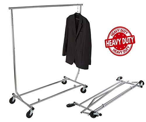 Only Garment Racks True Commercial Grade Rolling Rack Designed with Solid "One Piece" Top Rail