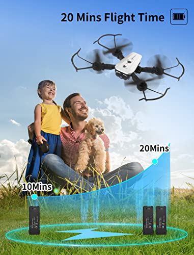 Drones with Camera for Adults/Kids/Beginners - FPV Drone with Camera 1080P Live Video Drones for Kids with 1 Key Fly/Land/Return Design Drones for Adults with 360° Flip/Custom Path/164fts Range RC Drone with Voice/Gesture/Gravity Control Gift Ideas