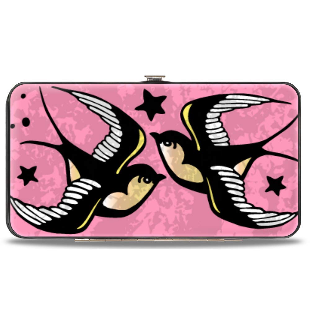 Buckle-Down womens Buckle-down Hinge - Lucky Close-up Pink Wallet, Multicolor, 7 x 4 US