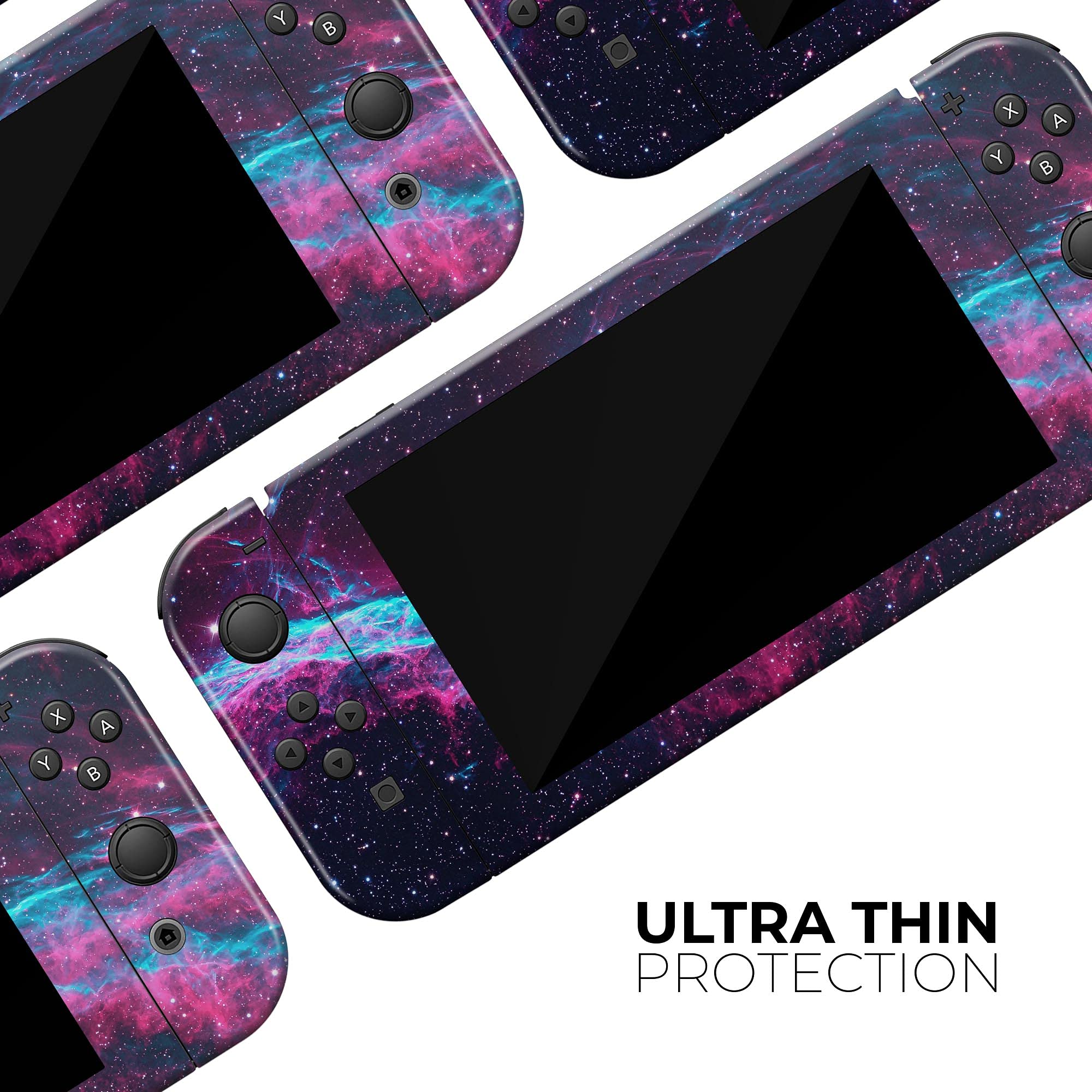 Design Skinz - Compatible with Nintendo Switch Console + Joy‑Con - Skin Decal Scratch-Resistant Removable Vinyl Wrap Cover - Cosmic Strobe Space V1