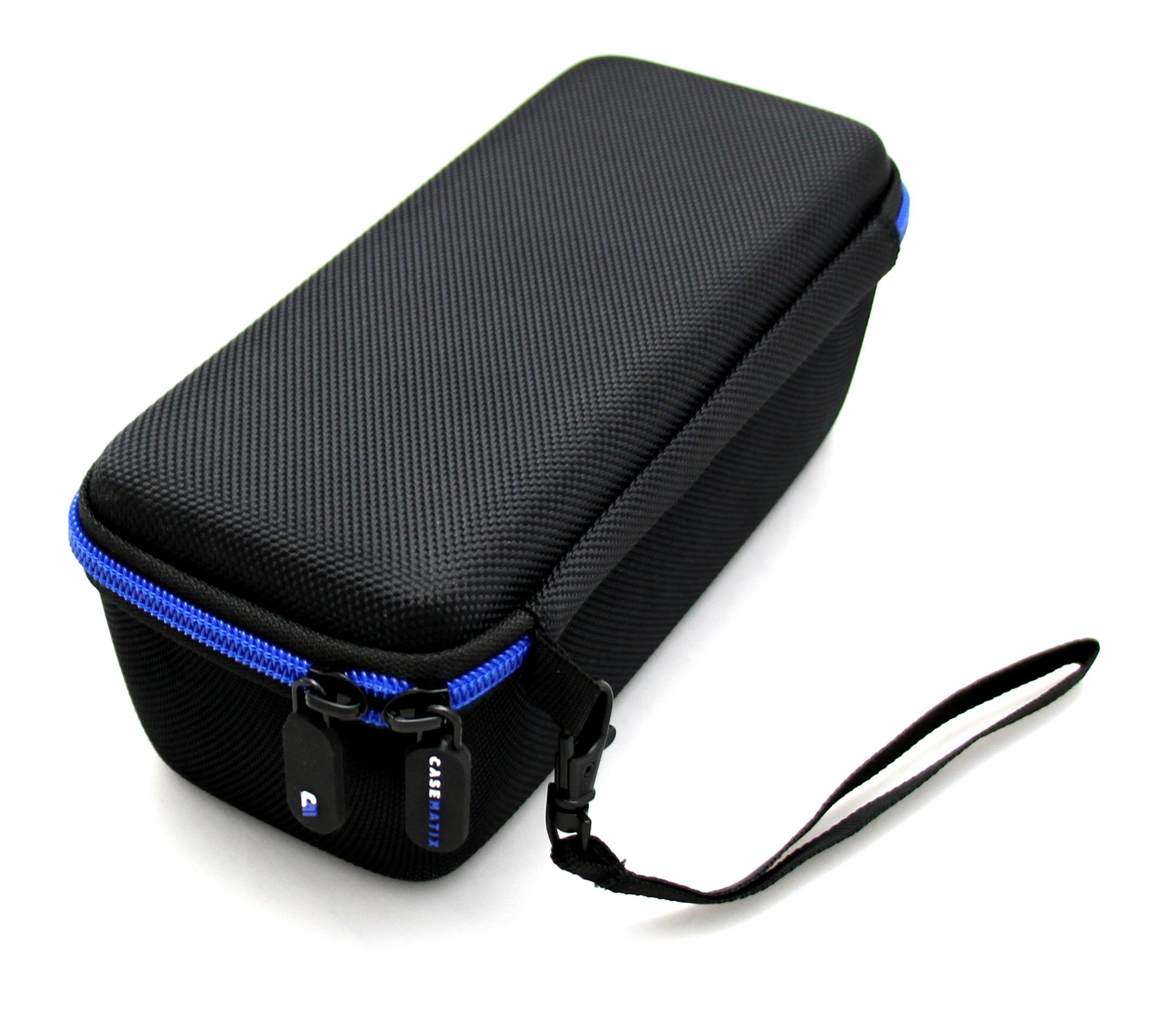 CASEMATIX Pencil Case and Protective Pencil Pouch with Removable Wrist Strap - Large Pencil Bag for 50+ Pens, Pencils and Markers with Padded Divider, Netted Accessory Storage and More - Case Only