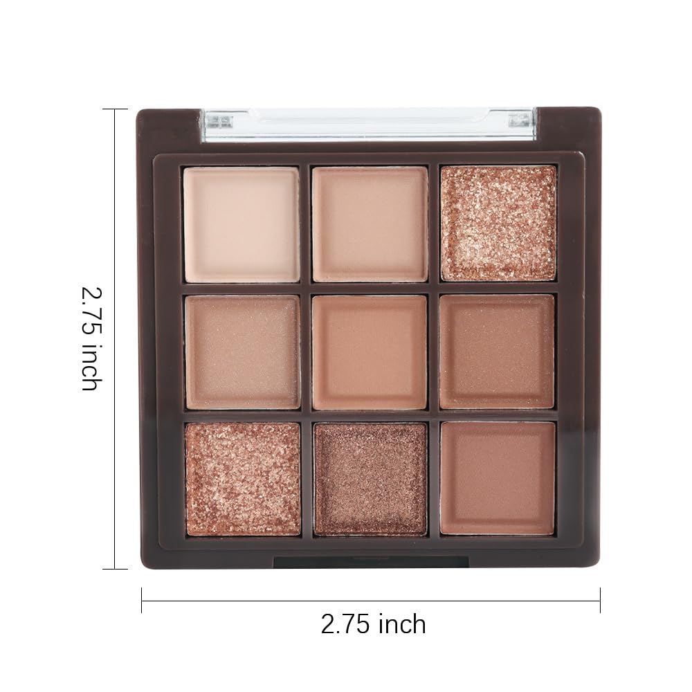 AMY'S DIARY Matte Nude Eyeshadow Palette Pink Makeup,9 Colors Matte Eyeshadow Long Lasting Eye Shadow Plattet for Girls