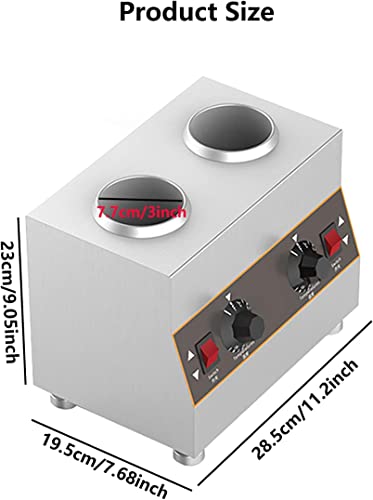 Electric Cheese Sauce Warmer,320W Commercial Food Sauce Heater,Multifunction Sauce Warmer Dispenser,30-85℃ Jam Chocolate Liquid Heater Machine,Automatic Jam Sauce Preservation Machine,650ML/Bottle