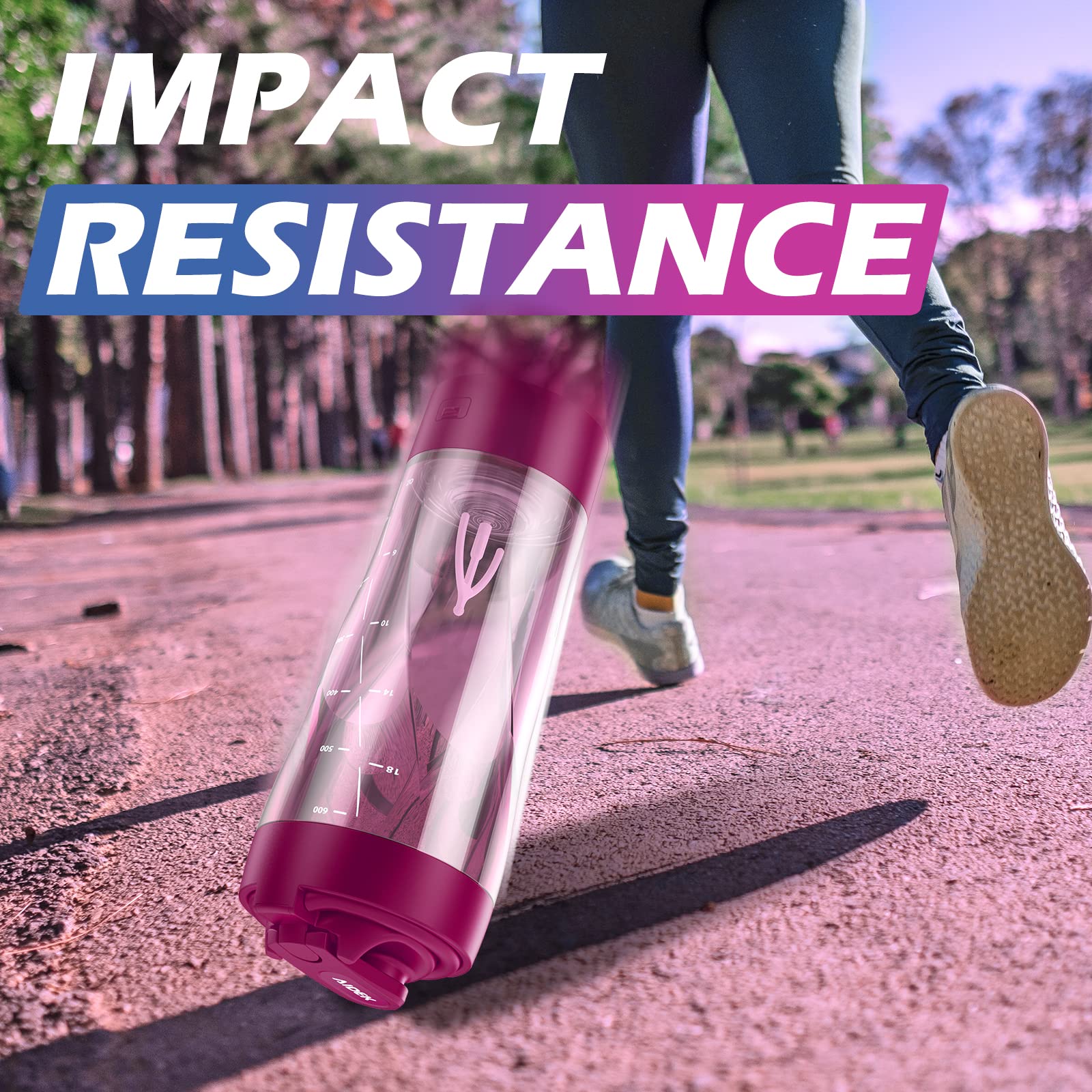 Aidek Electric Shaker Bottle 22oz Bottle for Protein Mixes, Rechargeable, BPA-Free, Portable Protein Shaker - Purple