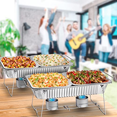 Foldable Chafing Wire Rack Buffet Stand - 6 Pack Full Size Racks For Dish Serving Trays Food Warmer catering supplies for Parties, Occasions, or Events