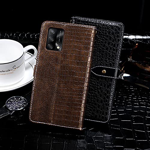 Case Compatible with Oppo Reno 6 Lite,Leather Flip Case with Card Slot,Stand Holder and Magnetic Closure,Retro Case for Oppo Reno 6 Lite