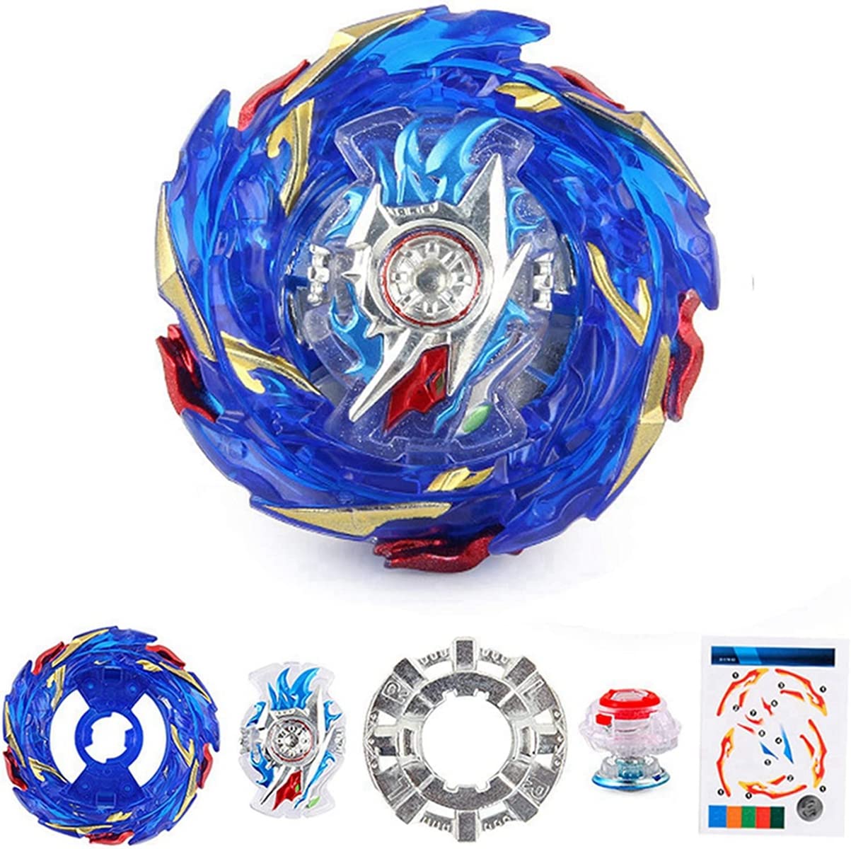 CombatGyro B-184 Launcher LR Bay Blades Toy Evolution B-154 DX Booster Imperial Dragon.IG Sen Starter Set Handle Metal Fusion God Bey Battling Tops Burst Gaming Toy Gift for Boys Age 4-7 8-12+