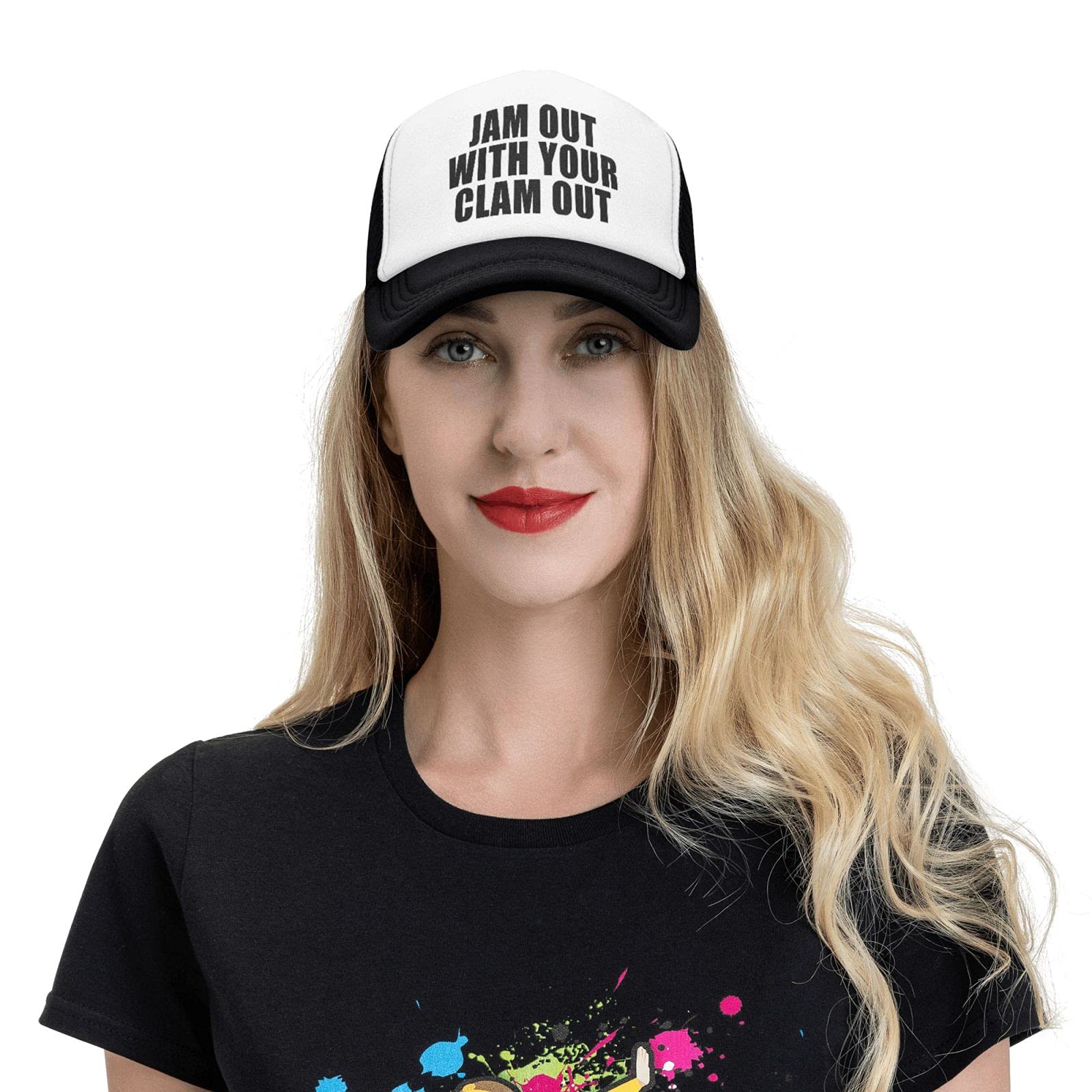 antkondnm JAM Out with Your Clam Out - Unisex Adult Trucker Cap Hat, Color04, One Size